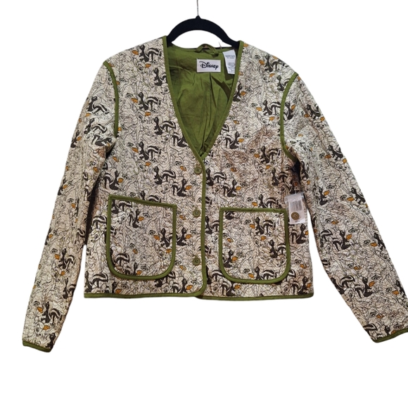 Disney | Jackets & Coats | Disney Parks Bambi Quilted Jacket Vneck ...
